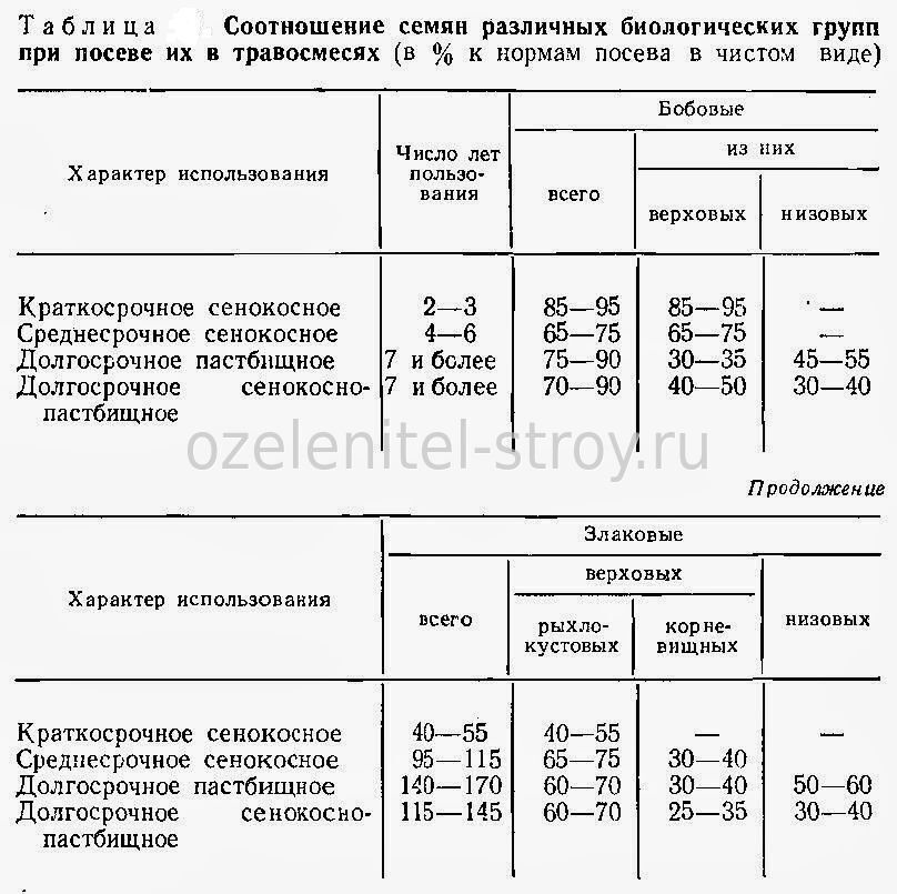 Выбор семян для газона